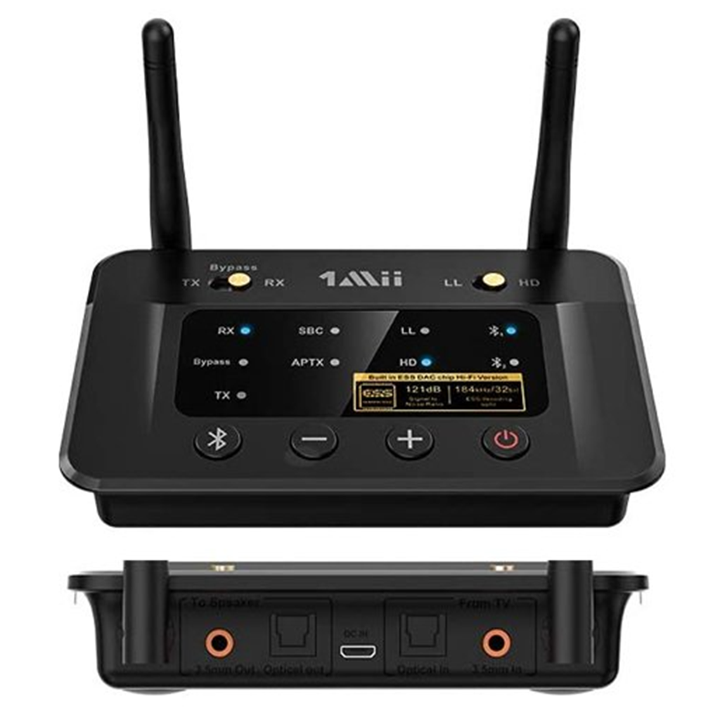 1Mii B03 Pro Bluetooth 5.0 Transmitter Receiver ESS DAC AptX Optical ...