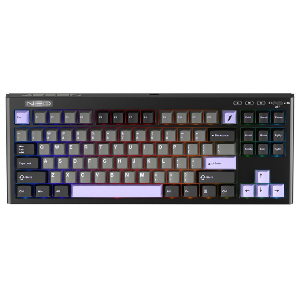 1st Player NEO87 Wireless 3 Mode Mechanical Keyboard - Midnight Violet ...