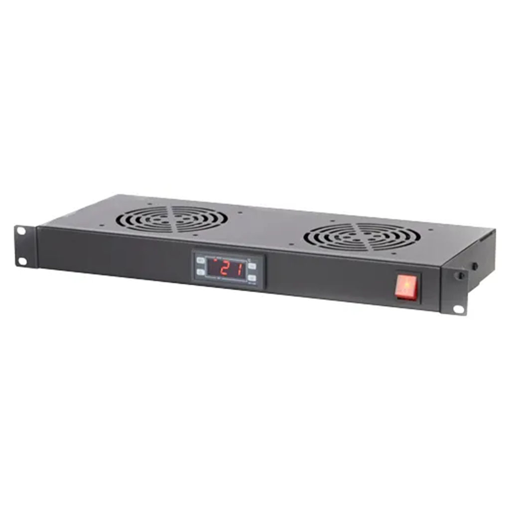 4Cabling 1RU Digital Temperature Unit with 2 Way Cooling Fans - 002.004 ...