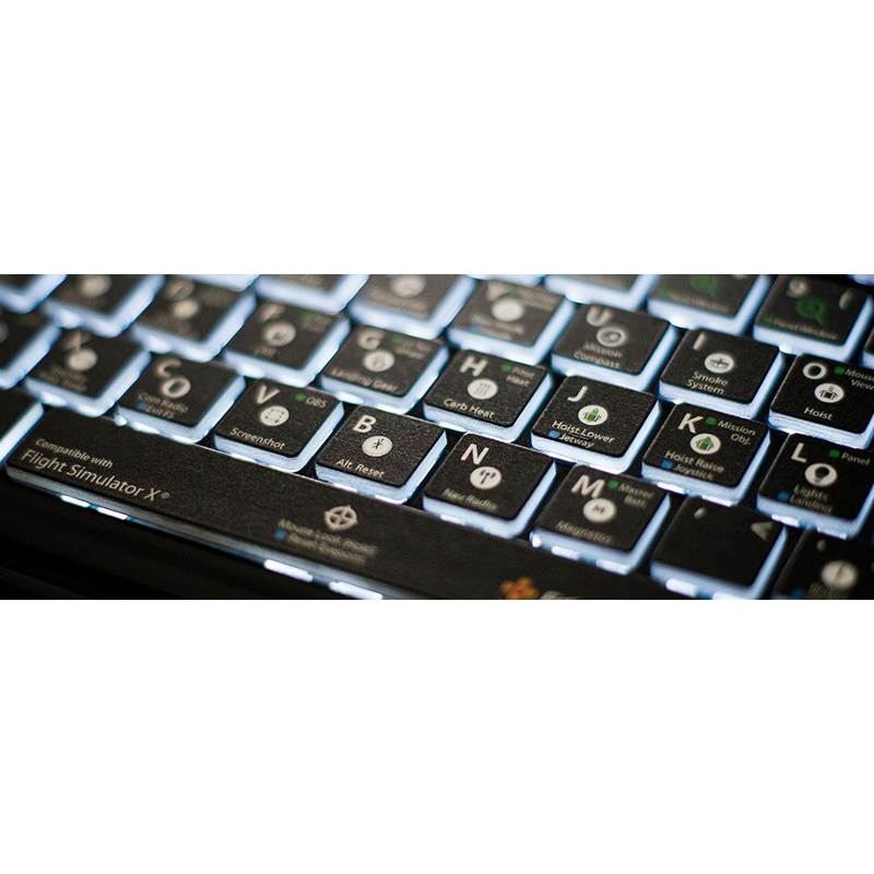 EditorsKeys Flight Simulator X Backlit Keyboard - EK-KB-FSX-BLW-US | Mwave