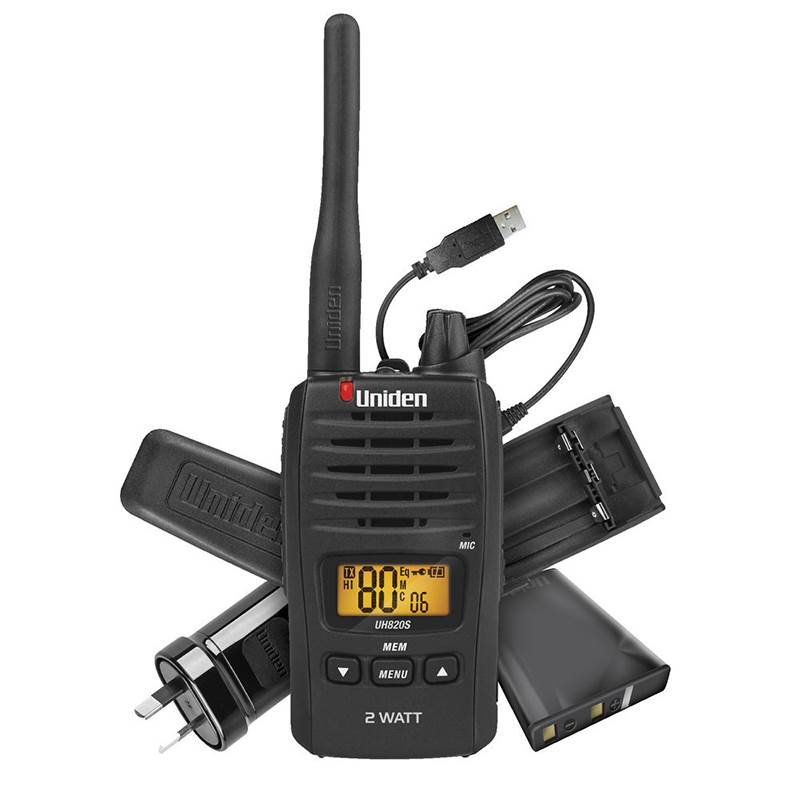 Uniden UH820S 80 Channels 2 Watt UHF Handheld Radio - UH820S | Mwave