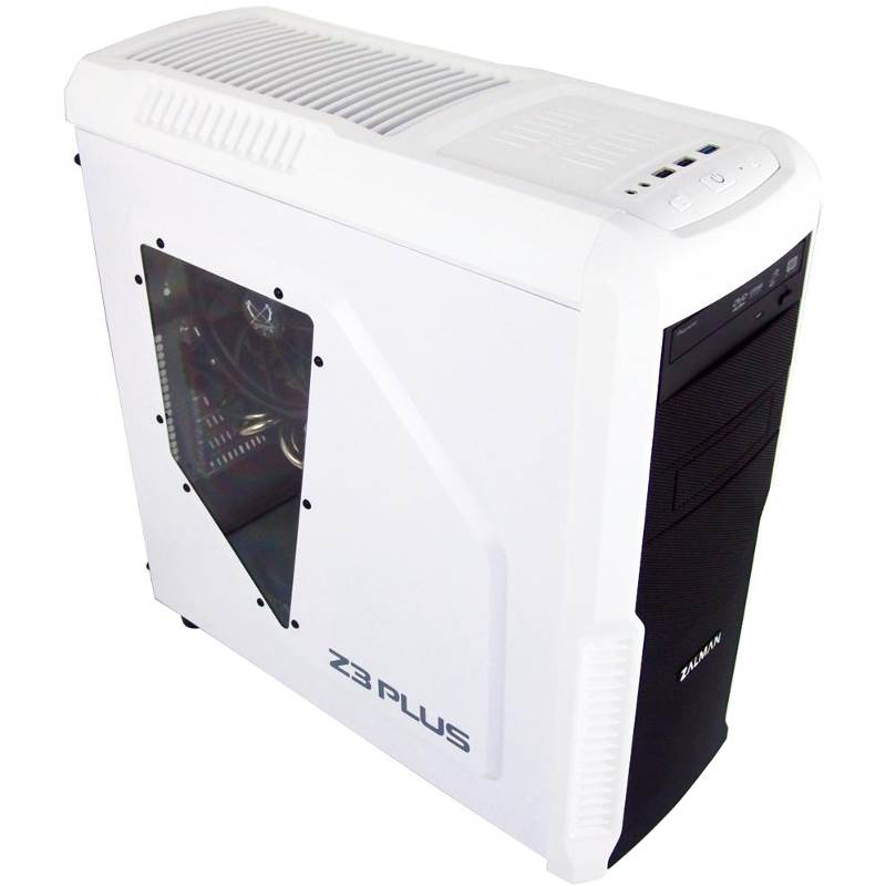 Zalman Z3 PLUS WHITE ATX Mid Tower Case - White - Z3 PLUS WHITE | Mwave