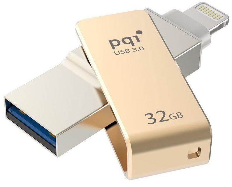 PQI iConnect Mini 32GB USB 3.0 Flash Drive with Lightning Connector ...