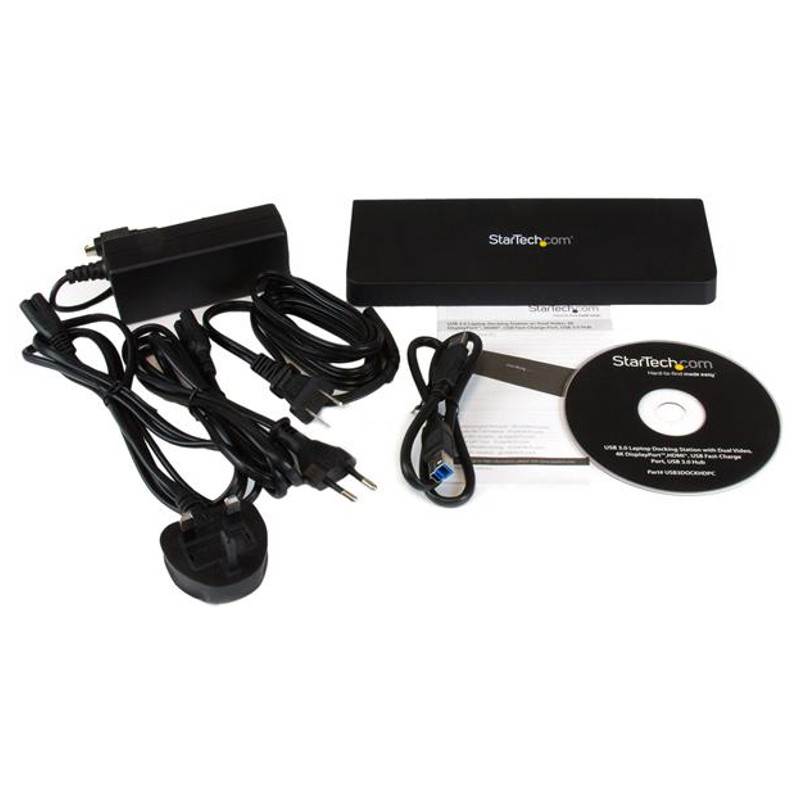 StarTech 4K Laptop Docking Station with DP & HDMI - USB 3 Laptop Dock ...