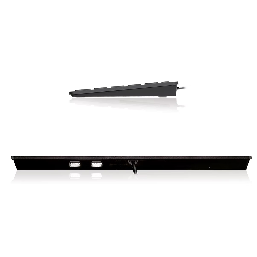 Adesso Mini Wired Keyboard with 2-Port USB HUB - AKB-510HB | Mwave