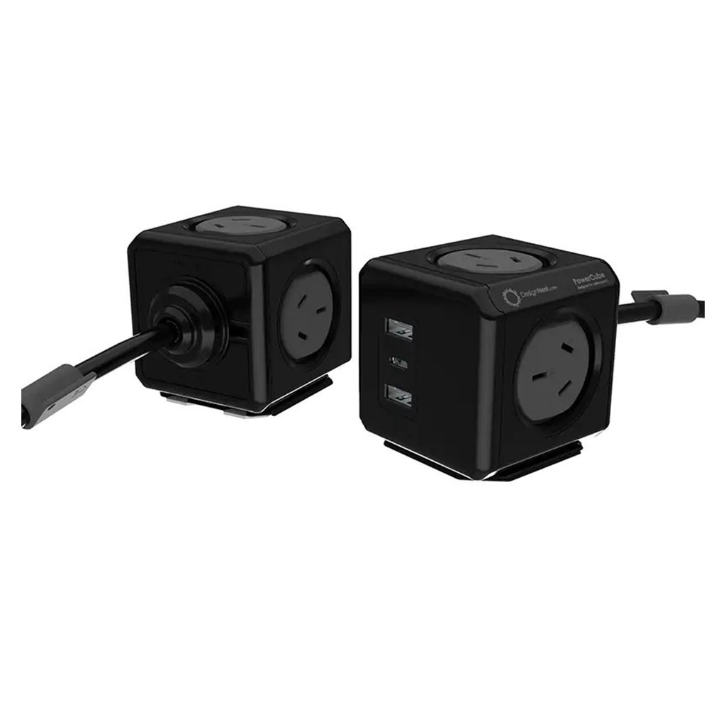 Allocacoc PowerCube 1.5m Extended USB - 4 Outlets 2 USB-A + 1 USB-C PD ...