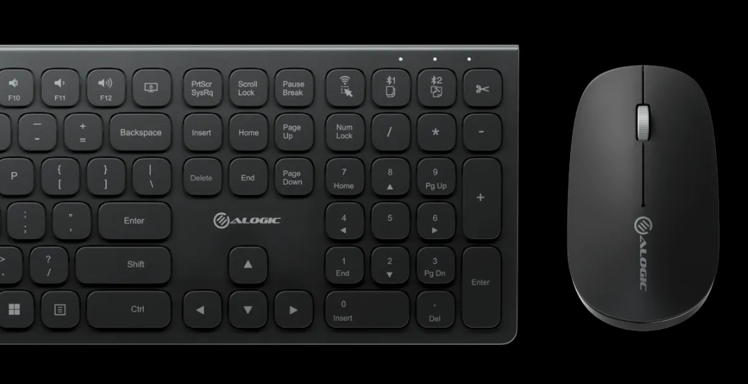 Alogic Echelon USB-C Rechargeable Wireless Mouse & Keyboard for Windows ...