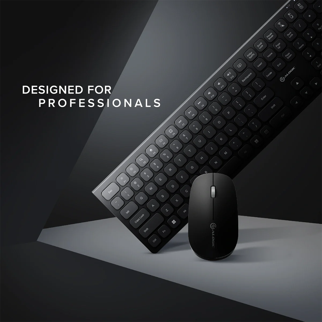 Alogic Echelon USB-C Rechargeable Wireless Mouse & Keyboard for Windows ...