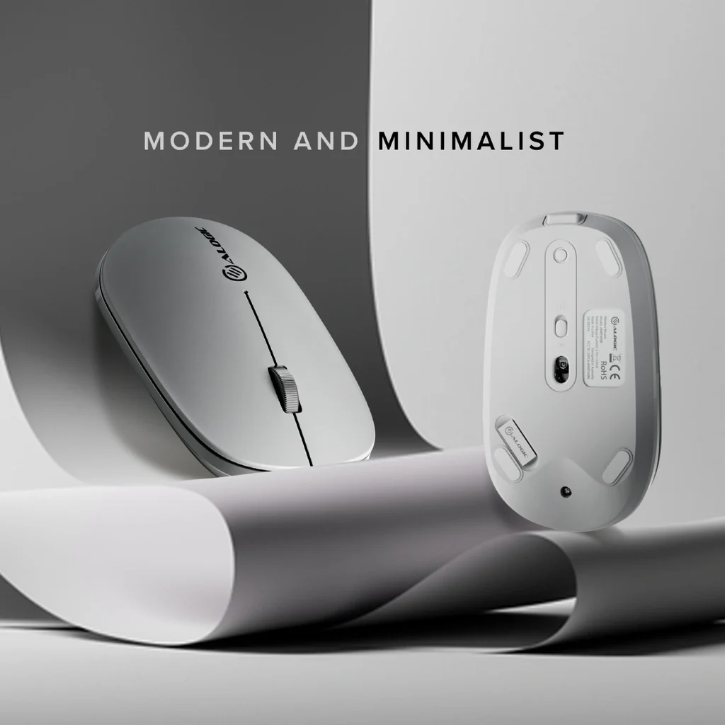 Alogic Echelon USB-C Rechargeable Wireless Mouse - White - AMBT4KWH | Mwave