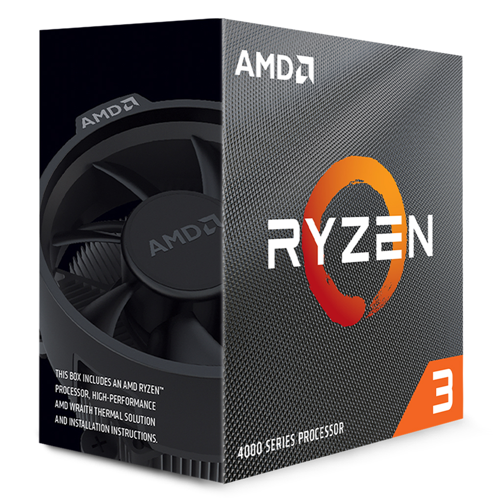 AMD Ryzen 3 4100 AM4 4-Core 3.8GHz Unlocked CPU Processor + Wraith ...