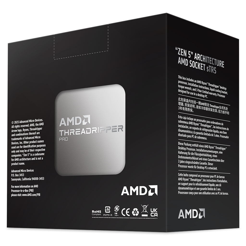AMD Ryzen Threadripper PRO 9995WX 96-Core 5.4GHz sTR5 CPU Processor ...