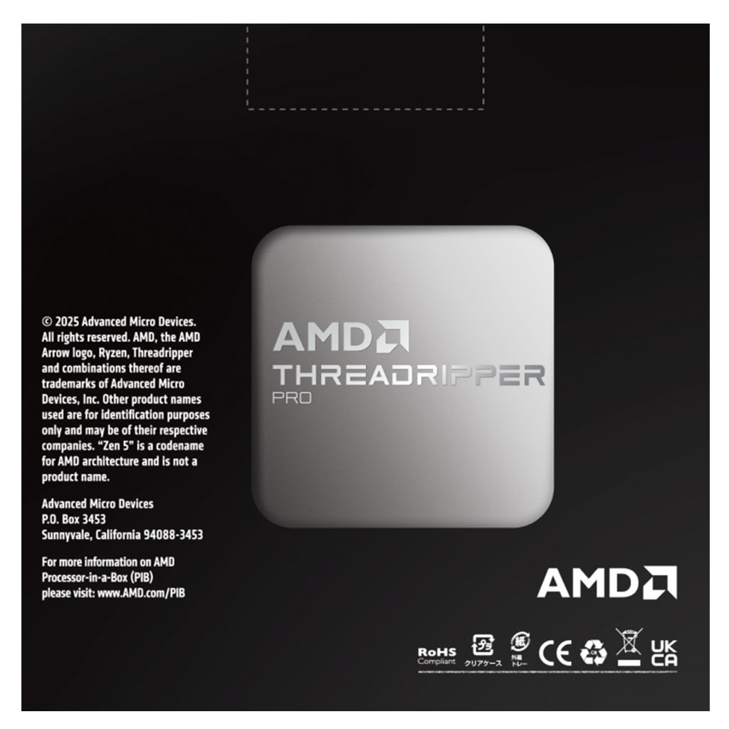 AMD Ryzen Threadripper PRO 9995WX 96-Core 5.4GHz sTR5 CPU Processor ...