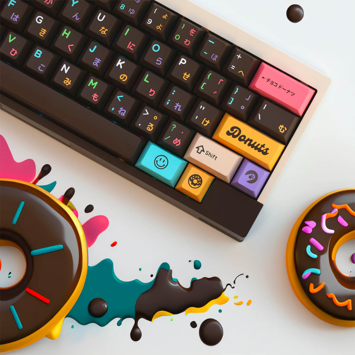 Angry Miao AM Compact Touch R2 Hot-Swappable RGB Donut Keyboard - Icy ...