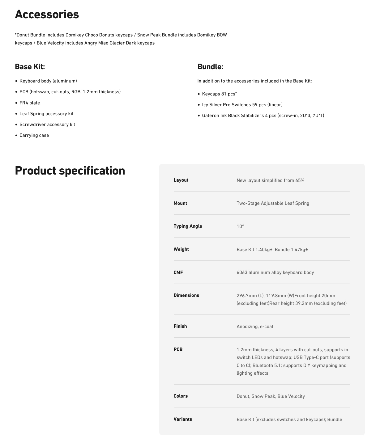 Angry Miao AM Compact Touch R2 Hot-Swappable RGB Snow Keyboard - Icy ...