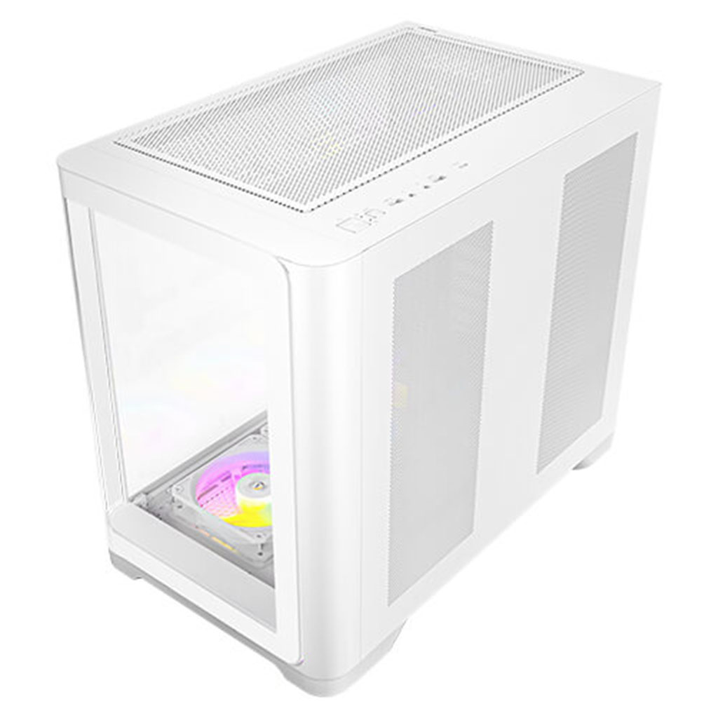 Antec C5 CURVE ARGB Tempered Glass Mid-Tower ATX Case - White - C5 ...