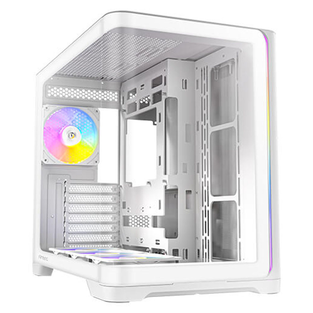 Antec C5 CURVE ARGB Tempered Glass Mid-Tower ATX Case - White - C5 ...