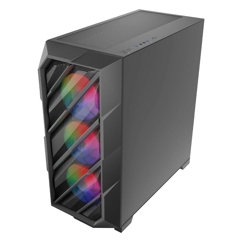 Antec DP503 Tempered Glass Mid-Tower E-ATX Case - Black - DP503 | Mwave