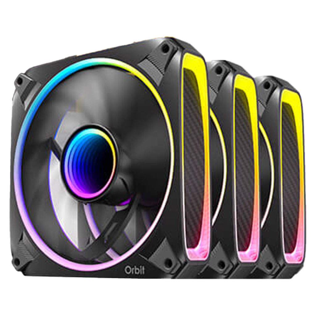 Antec Orbit 120mm ARGB Black Case Fan - 3 Pack - ORBIT 120 ARGB 3PK | Mwave