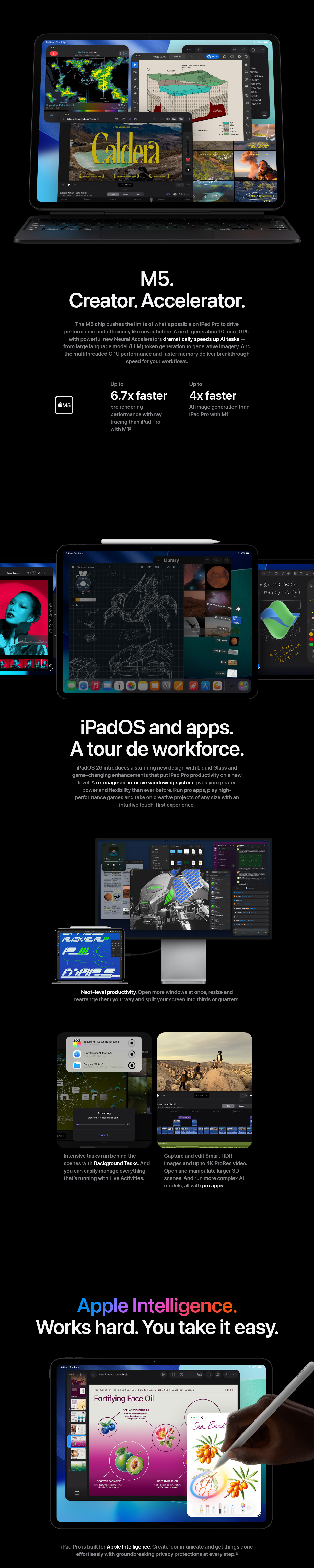 Apple iPad Pro 13" M5 Wi-Fi 256GB Standard Glass - Space Black - MDYJ4X ...