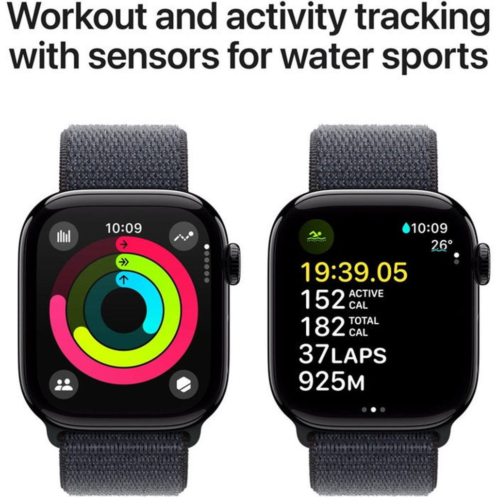 Apple Watch Series 10 42mm Jet Black Aluminium Case GPS + Cellular ...