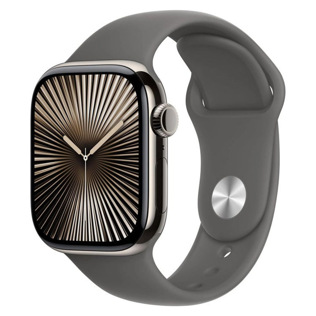 Apple Watch Series 10 42mm Natural Titanium Case GPS + Cellular Sport ...