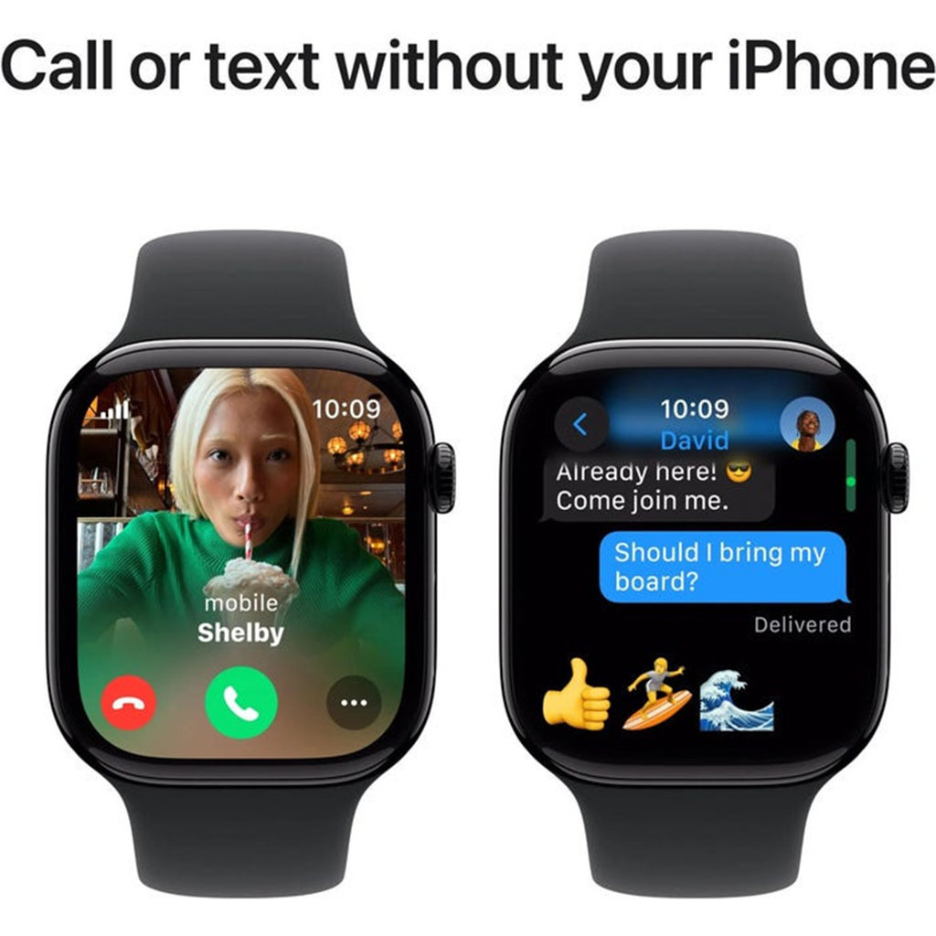 Apple Watch Series 10 46mm Jet Black Aluminium Case GPS + Cellular ...