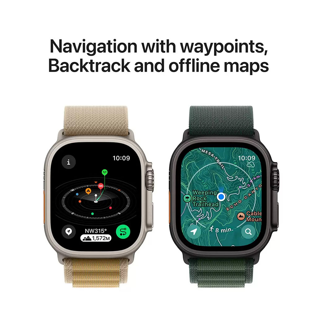 Apple Watch Ultra 2 49mm Natural Titanium Case GPS + Cellular Band ...