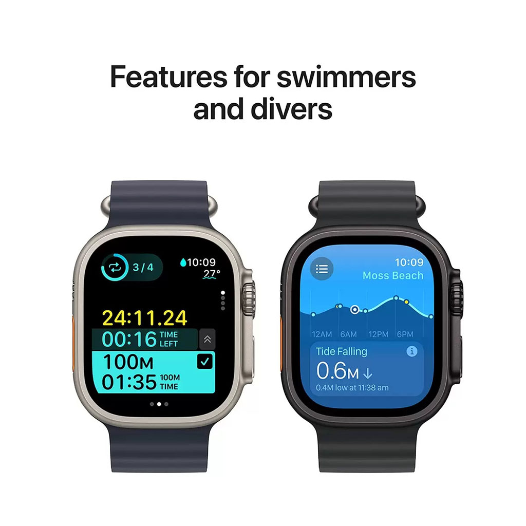Apple Watch Ultra 2 49mm Natural Titanium Case GPS + Cellular Band ...