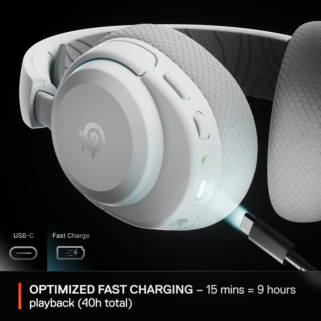 SteelSeries Arctis Nova 3P Wireless Gaming Headset - White - 61687 | Mwave