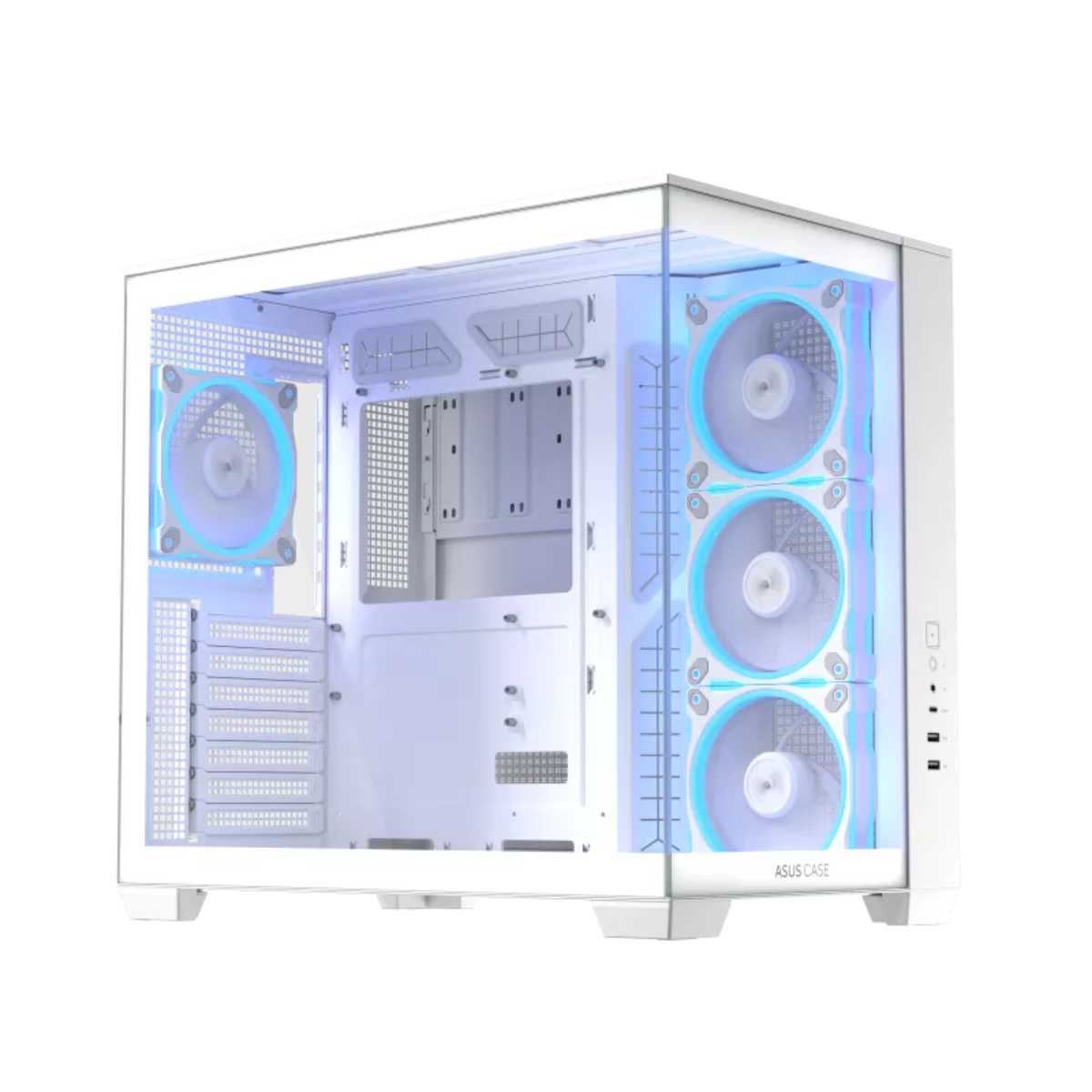 Asus A32 PLUS Tempered Glass ARGB ATX Computer Case - White - A32 PLUS ...