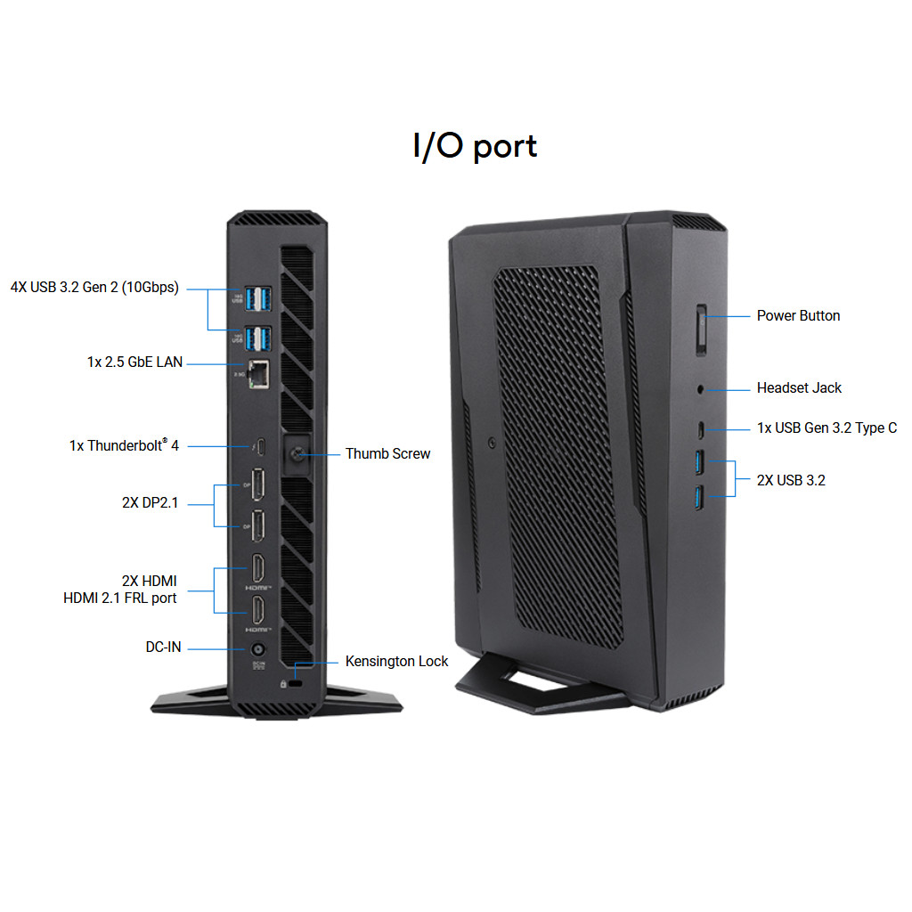 ASUS NUC 15 Gaming PC - Intel Core Ultra 9-275HX, 32GB RAM, 4TB SSD ...