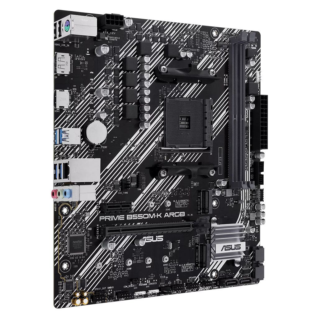 ASUS PRIME B550M-K ARGB AM4 Micro-ATX Motherboard - PRIME B550M-K ARGB ...