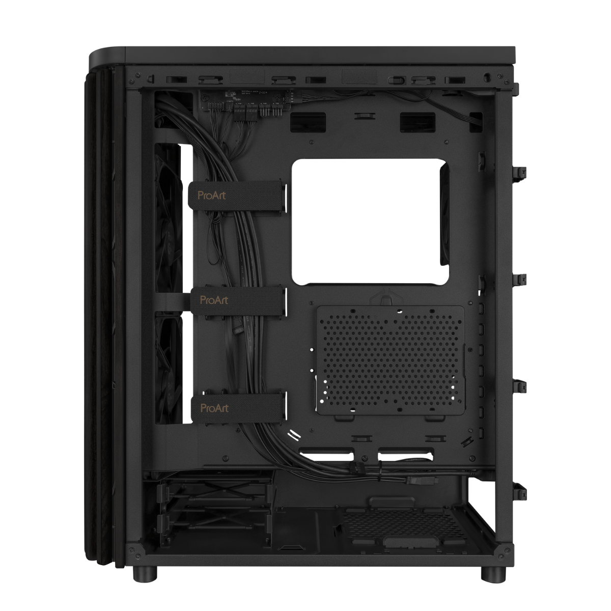 ASUS ProArt PA401 Wood Edition Tempered Glass PWM ATX PC Case - Black ...
