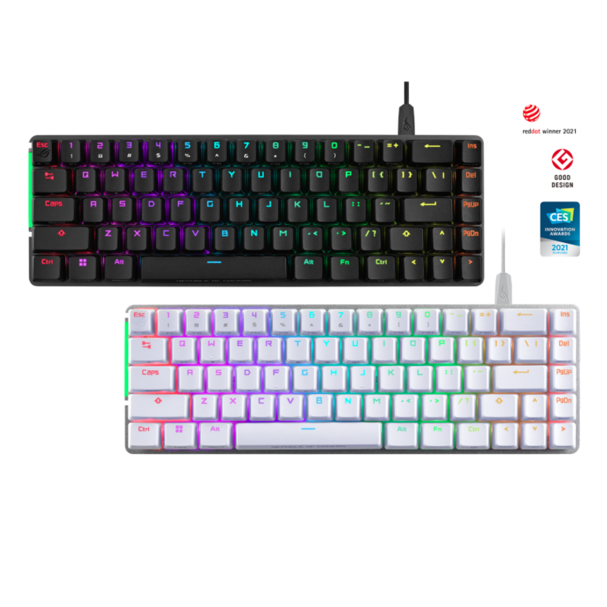 ASUS ROG Falchion Ace RGB White Mechanical Gaming Keyboard - NX Red ...