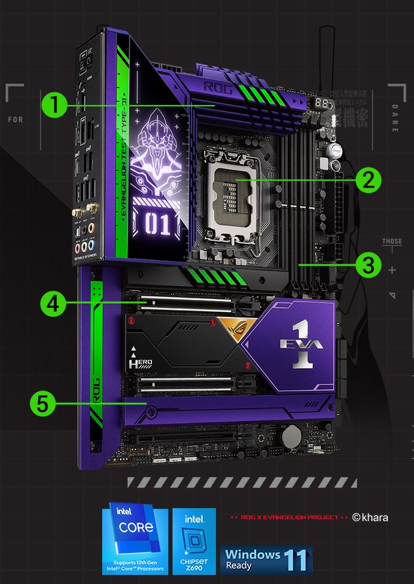 ASUS ROG MAXIMUS Z690 HERO LGA 1700 ATX Motherboard - EVA EDITION - ROG ...