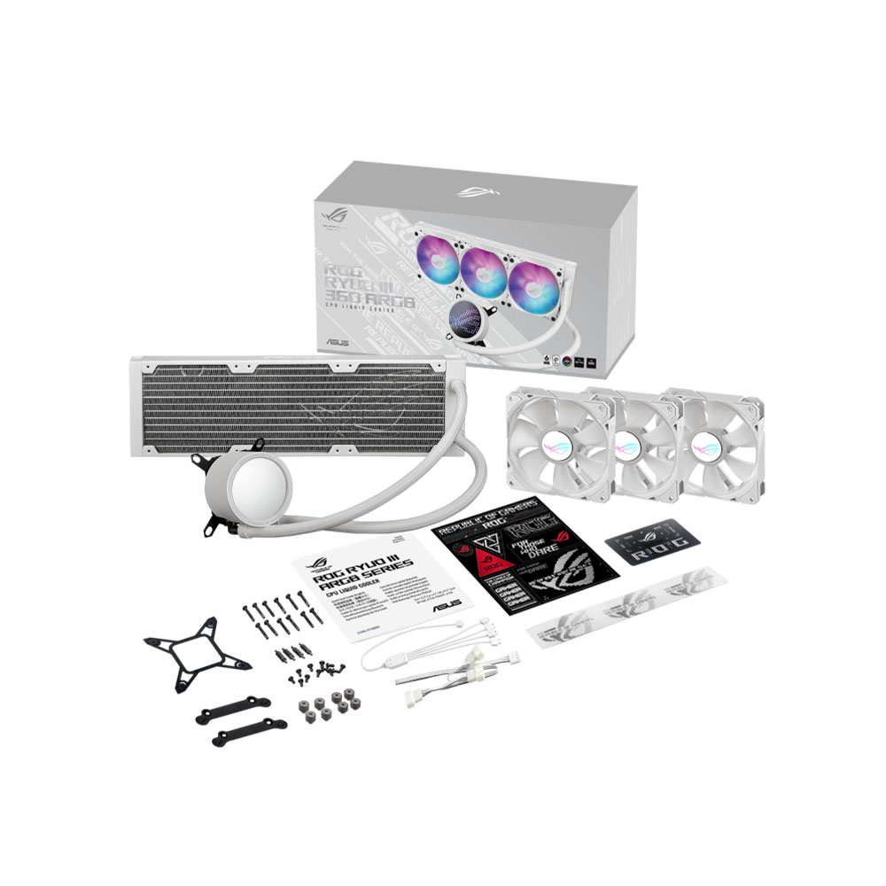 ASUS ROG RYUO III 360 ARGB 360mm AIO Liquid CPU Cooler - White - ROG ...
