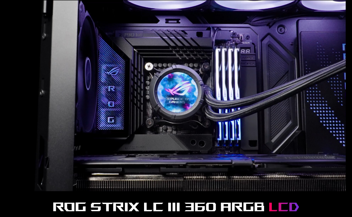 ASUS ROG STRIX LC III 360 ARGB LCD 360mm AIO Liquid CPU Cooler - ROG ...