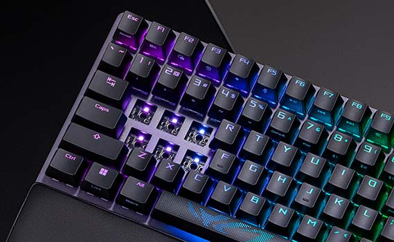 ASUS ROG Strix Scope II 96 Wireless White Mechanical Gaming Keyboard ...