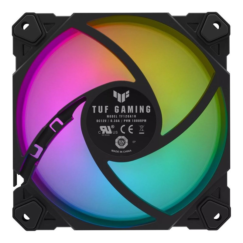 ASUS TUF Gaming TF120 ARGB 120mm PWM Black Fan - Single Pack - TUF ...