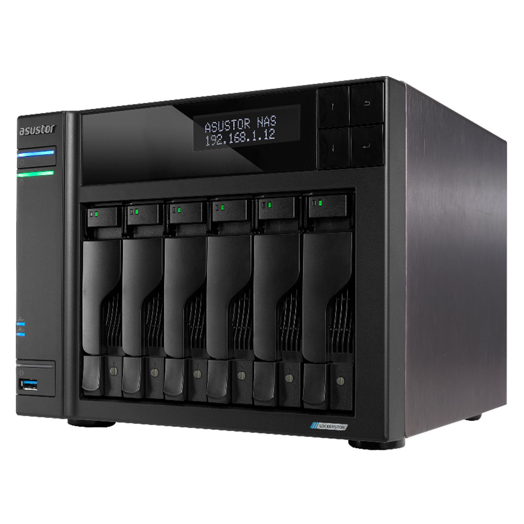 Asustor Lockerstor 6 AS6706T 6-Bay Diskless NAS Celeron N5105 Quad-Core ...