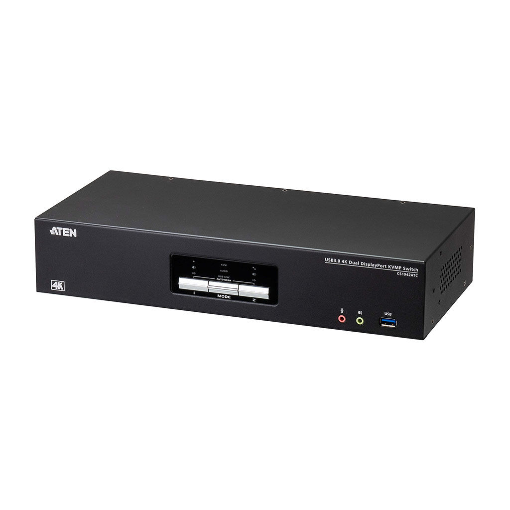 ATEN 2-Port USB 3.0 4K DisplayPort Dual Display KVMP Switch for ATC ...