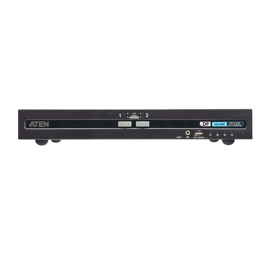 ATEN 2-Port USB DisplayPort Secure KVM Switch with CAC - CS1182DP4C | Mwave