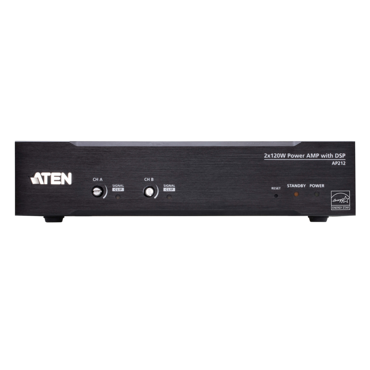 ATEN 2x 120W Power Amplifier with DSP Supports Balanced/Unbalanced Line ...