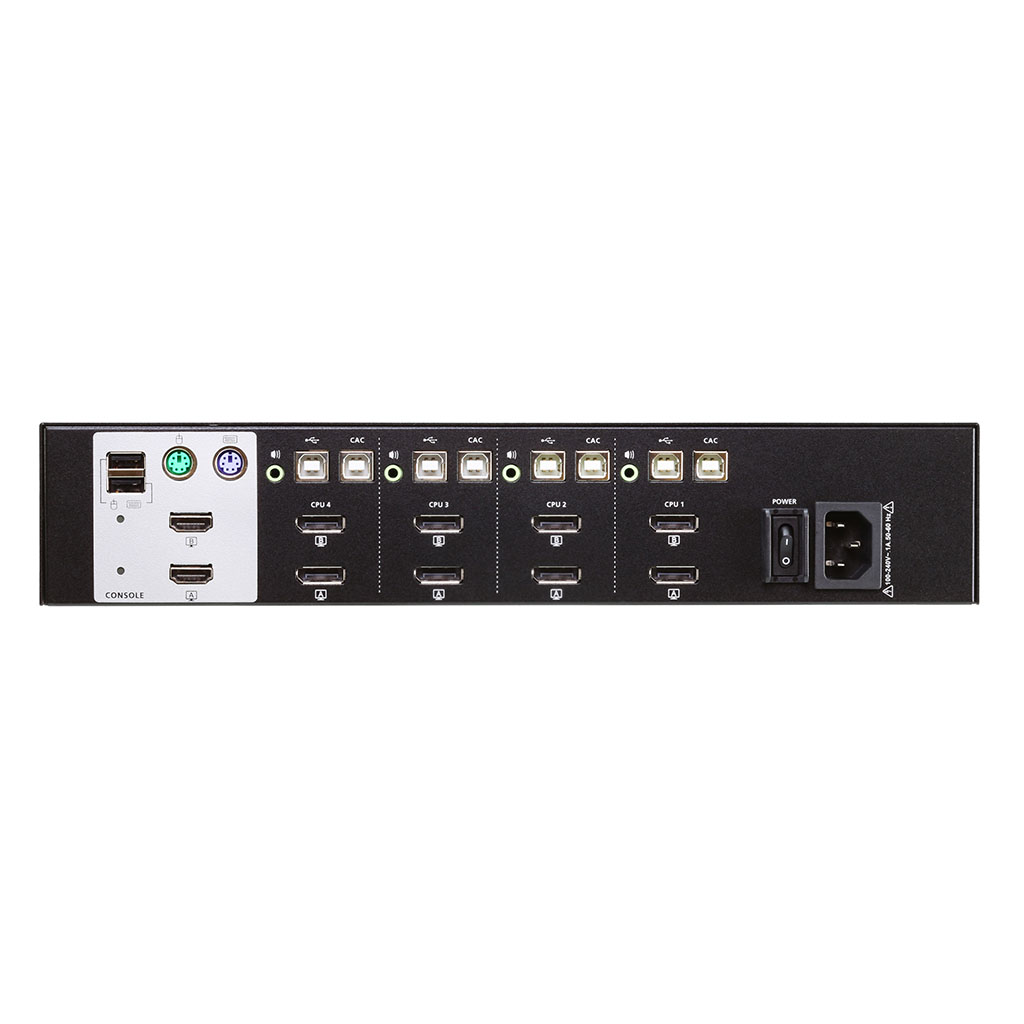 ATEN 4-Port USB DisplayPort Dual Display Secure KVM Switch - PSD PP v3 ...