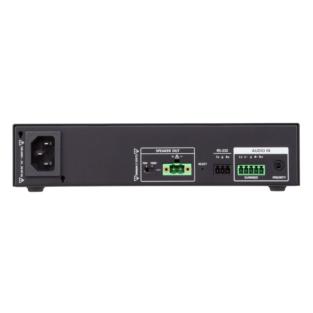 ATEN 60W Compact High Impedance Mono Power Amplifier with 2-Band ...