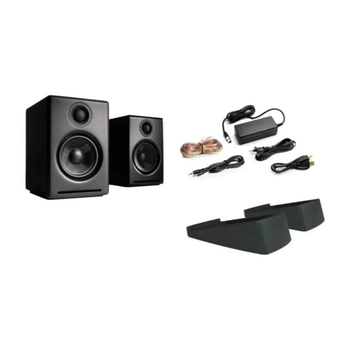 Audioengine A2+ Wireless Speakers with DS1 Speaker Stands - Black - BDL ...