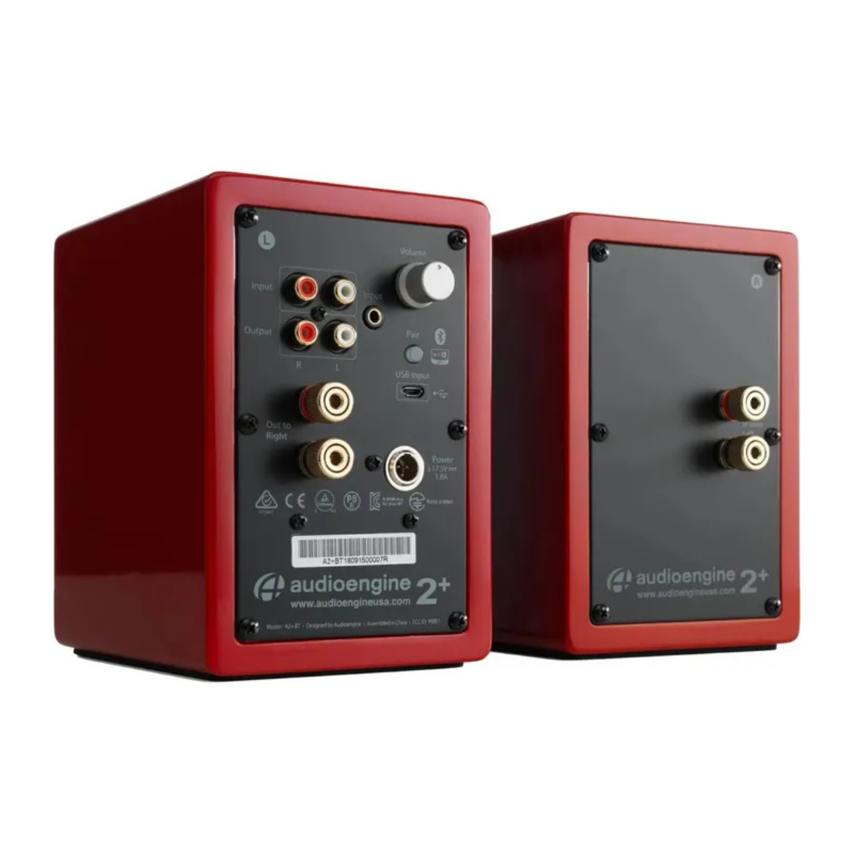 Audioengine A2+ Wireless Speakers with DS1 Speaker Stands - Red - BDL ...