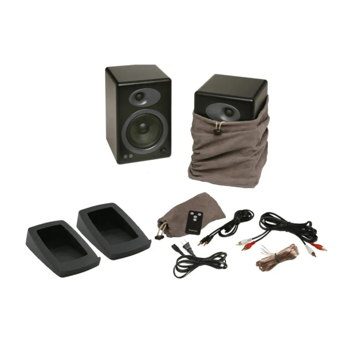 Audioengine A5+ Powered Bookshelf Speakers with DS2 Speaker Stands ...