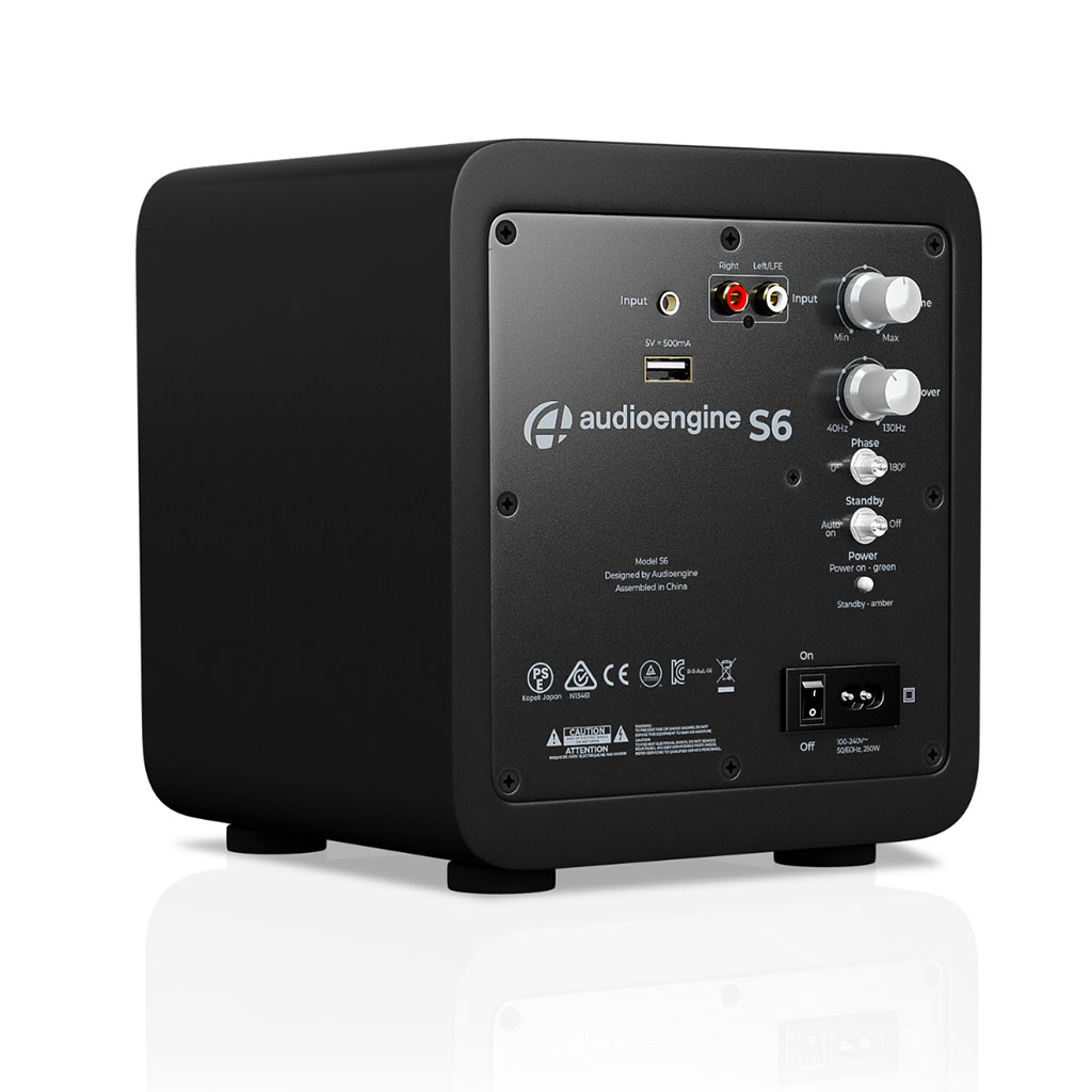 Audioengine S6 Powered Subwoofer - Black - S6 Black | Mwave