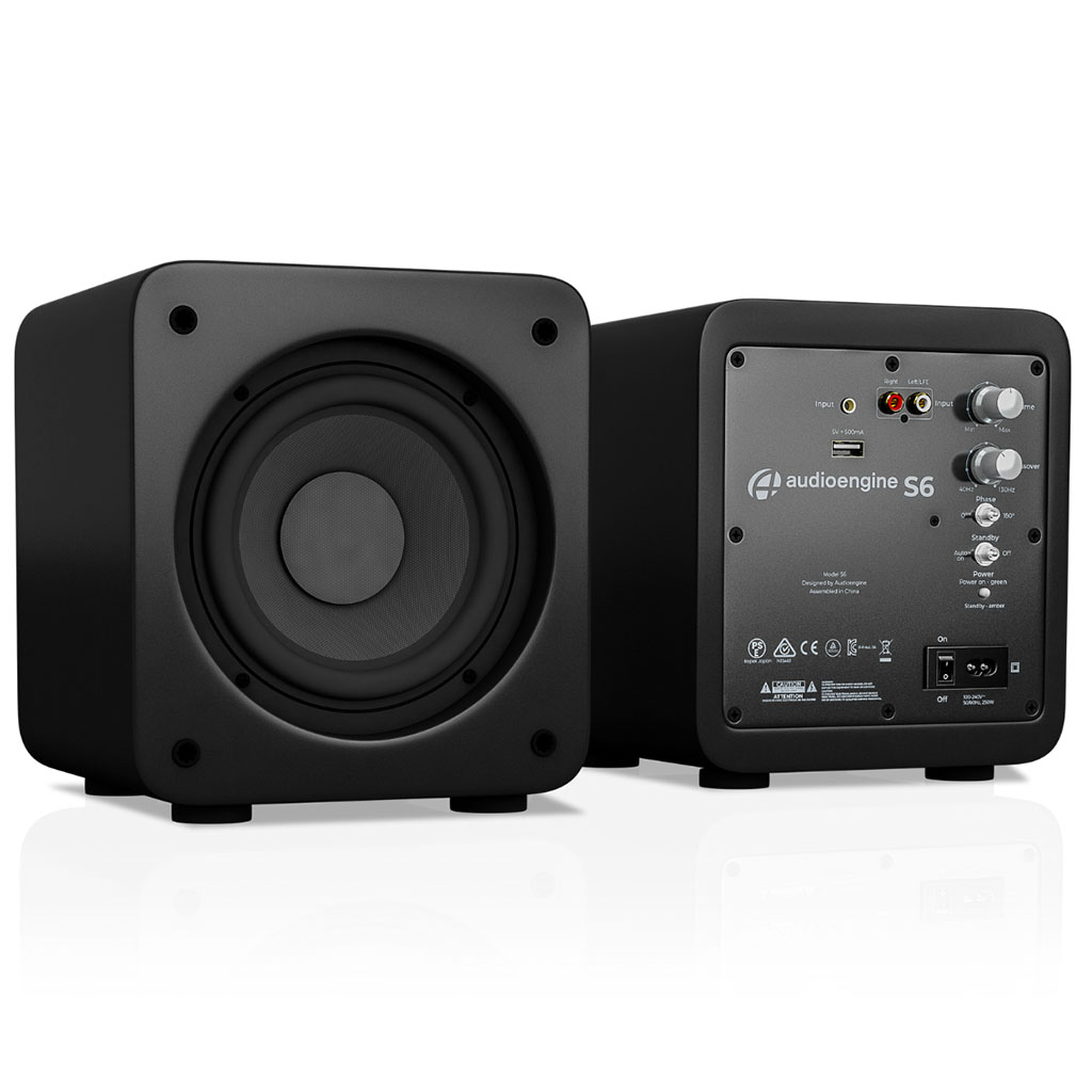 Audioengine S6 Powered Subwoofer - Black - S6 Black | Mwave